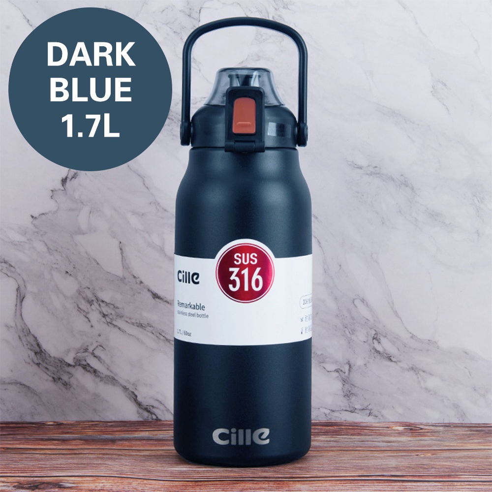 6148 THERMOS BOTTLE Cille 1.3L/1.7L 316SS Stainless Steel Vacuum Flask Thermoses Water Bottle ...