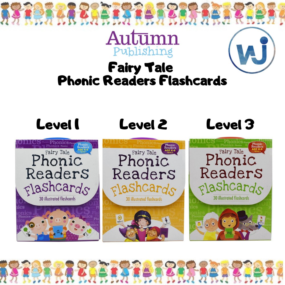Fairy Tale Phonic Readers Flashcards - Level 1 / 2 / 3 (Age 4-6) 30 ...