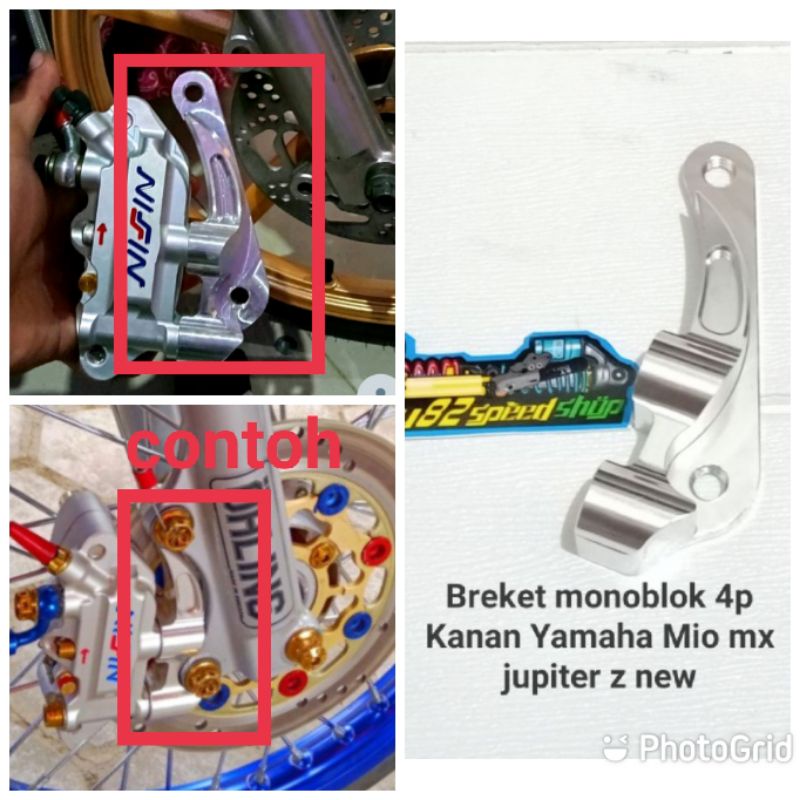 Bracket Monoblock 4p 4 Piston Mio new Jupz new mix disc 220 mm | Shopee ...