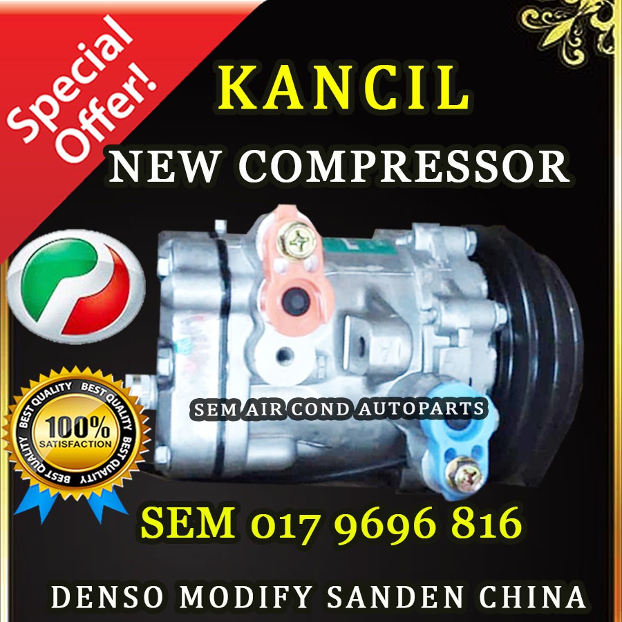 PERODUA KANCIL DENSO MODIFY SANDEN CHINA NEW COMPRESSOR/ KOMPRESOR (CAR ...