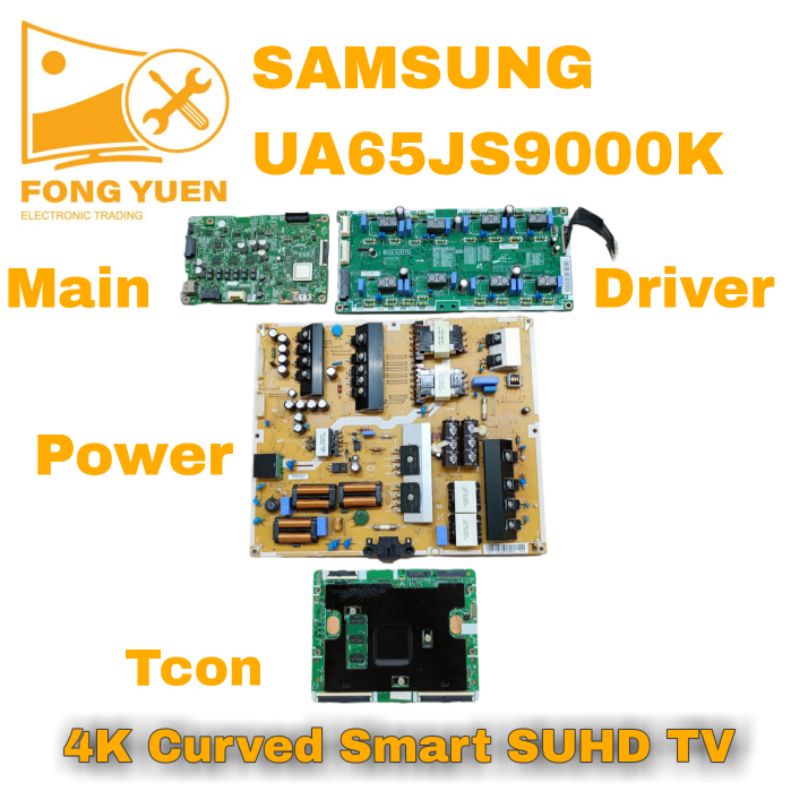 SAMSUNG 4K CURVED TV UA65JS9000K - MAIN BOARD/ POWER BOARD/ DRIVER ...