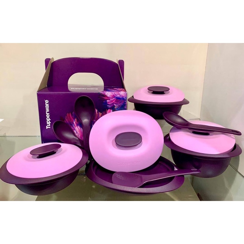 Tupperware Purple Royale Petit Serveware Set | Shopee Malaysia