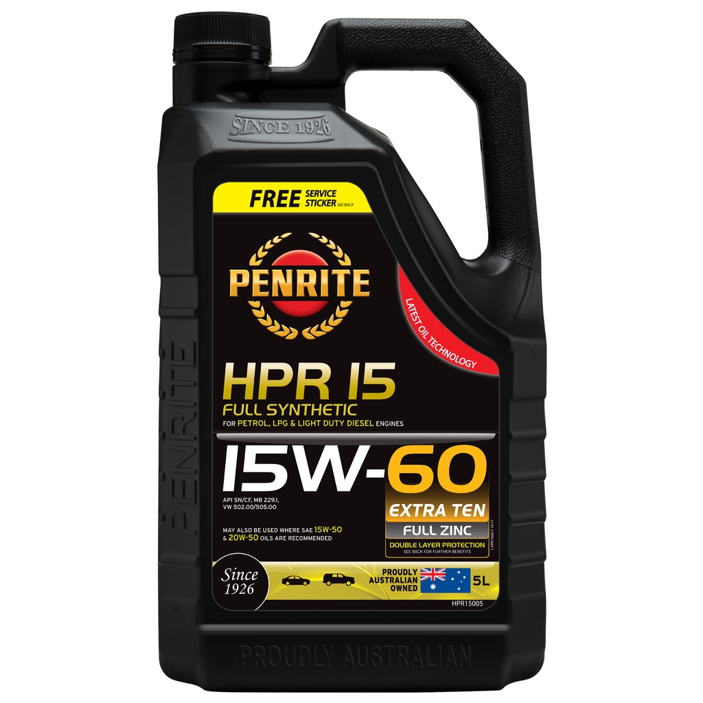 Penrite HPR Full Synthetic (5L) 15 15W-60 | Shopee Malaysia