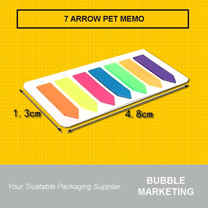 masterborong 5 Arrow Sign Here Sticky Note Memo Pad Fluorescent Cyber ...
