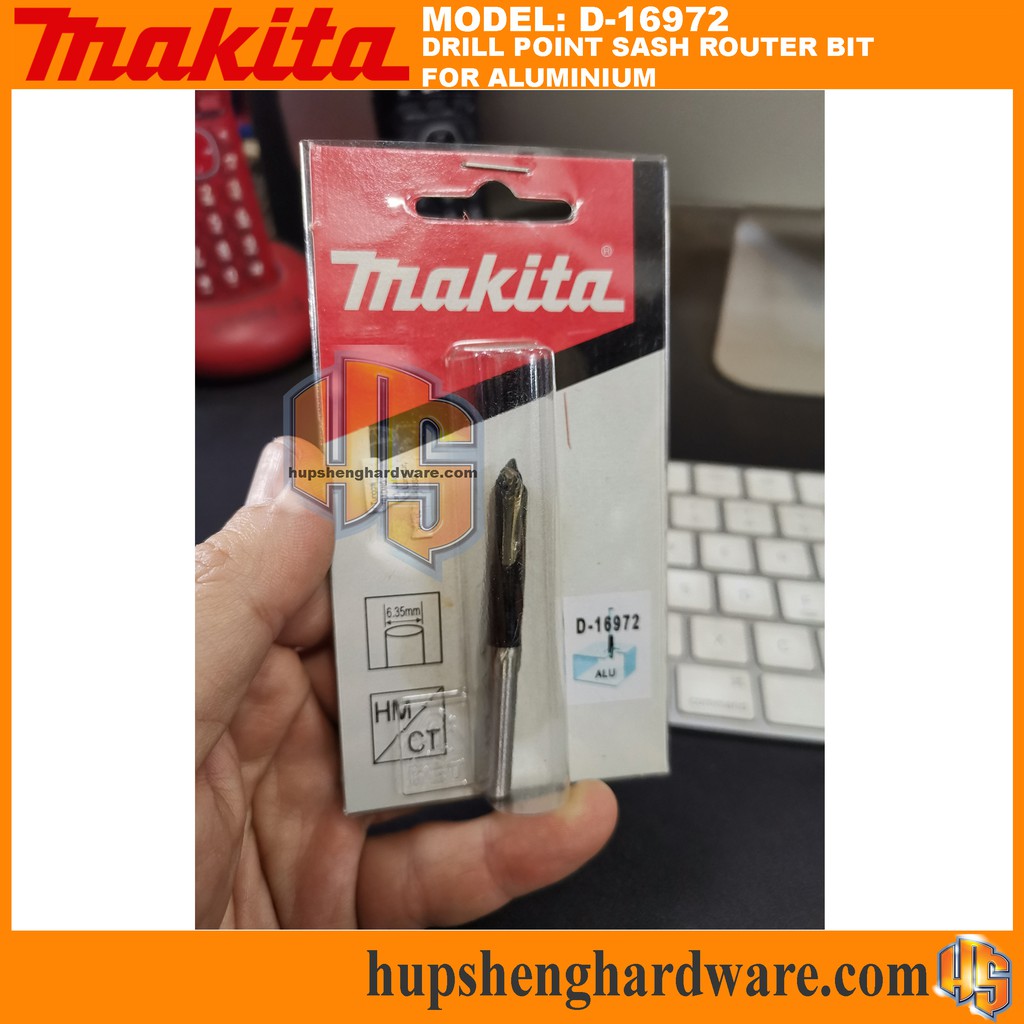 Makita D16972 Router Bit For Aluminium Drill Point Sash Router Bit for ...