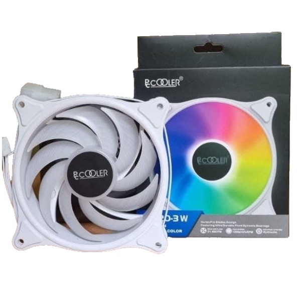 Pccooler FX-120-3 White Edition Static Color RGB 120mm - Fan Case ...