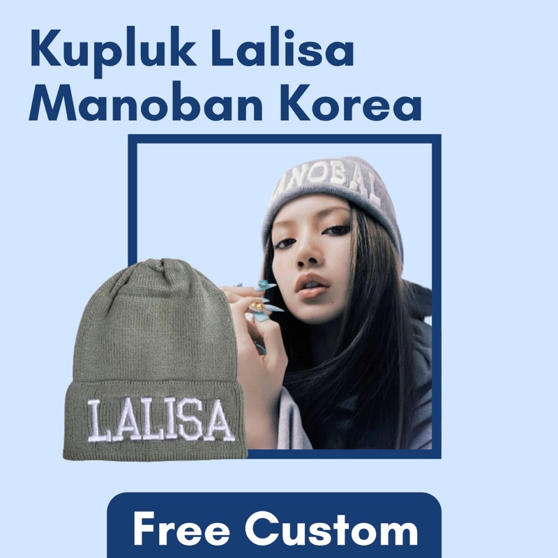 Beanie Hat Men Women Knit Adult Lalisa Lisa Manoban Manobal Blackpink ...