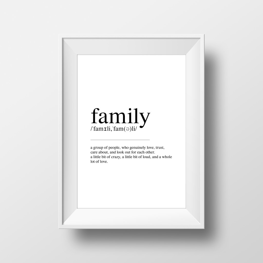 Family Definition, Family Print, Definition Print, Family Wall Art ...
