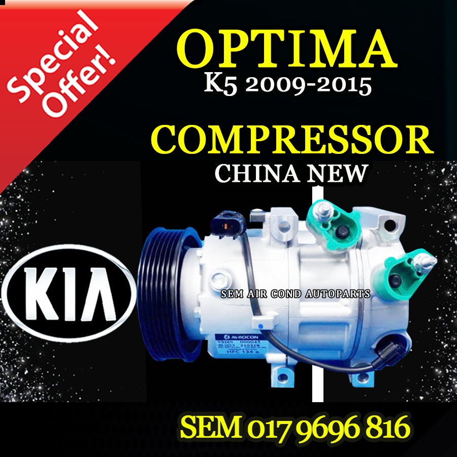 KIA OPTIMA K5 2009-2015 YEAR 6PK OEM CHINA NEW COMPRESSOR/ KOMPRESOR ...
