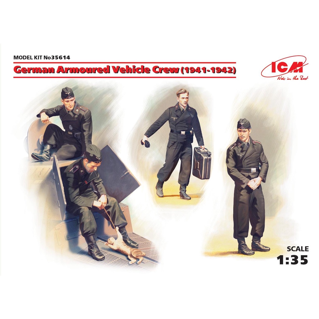 1/35 ICM Model Military Figure ICM-35614 German Armored Vehicle Crew ...