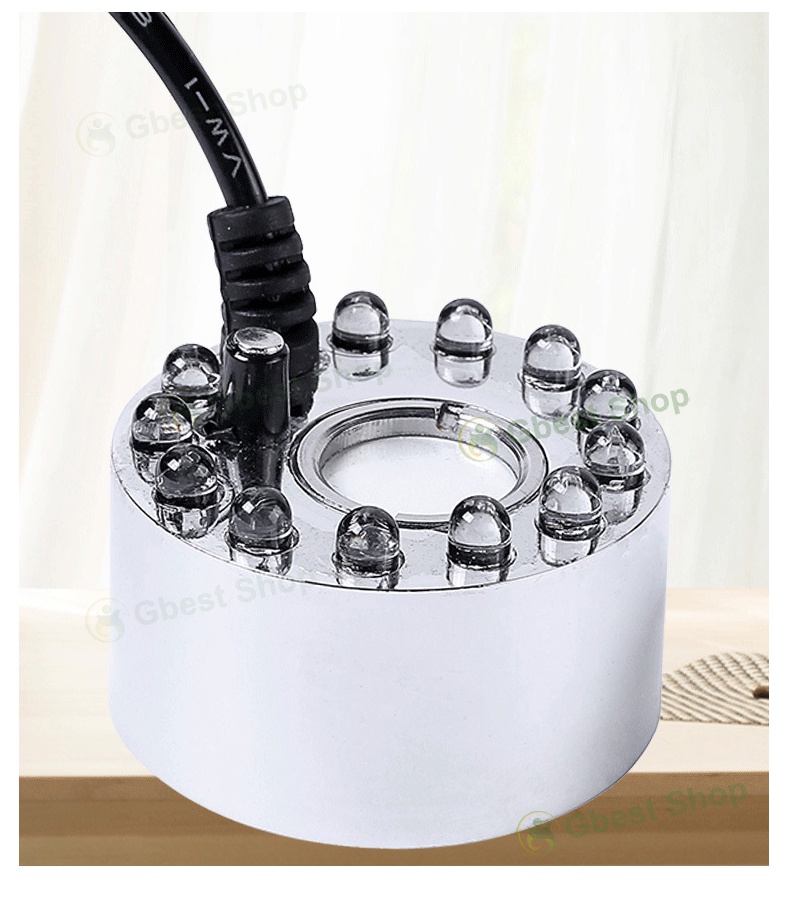 12 LED Ultrasonic Mist Maker Fogger Aquarium For Small Water Fountain ...