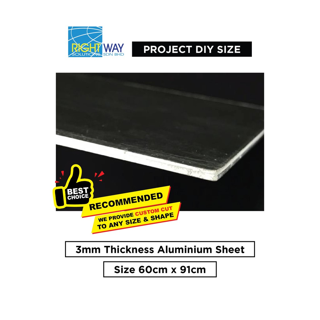 ALUMINIUM SHEET | 3MM THICKNESS | 60cm x 91cm | CUSTOM SIZE | Shopee Malaysia