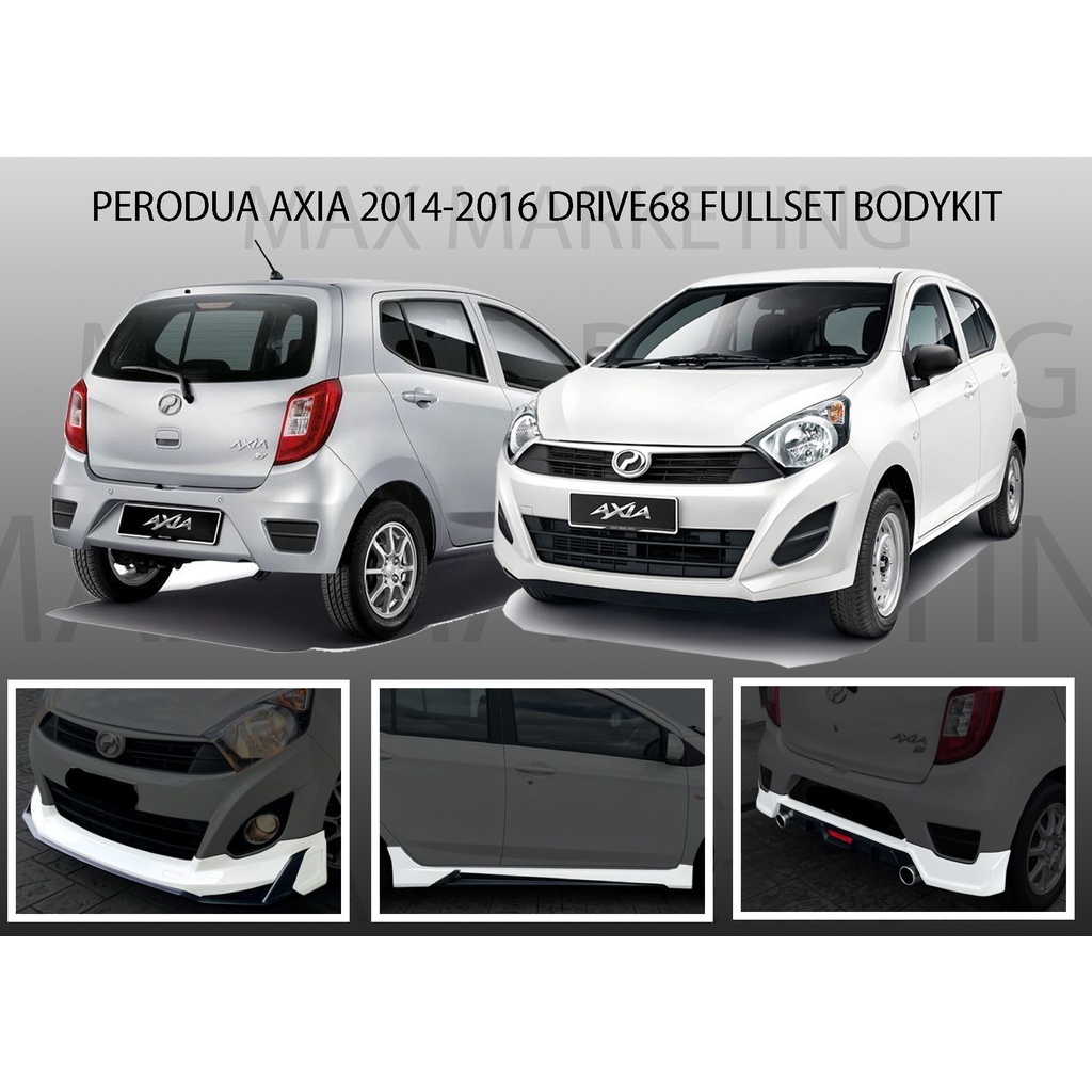 PERODUA AXIA 2014-2016 DRIVE 68 FULLSET BODYKIT (68) POLYURETHANE (PU ...