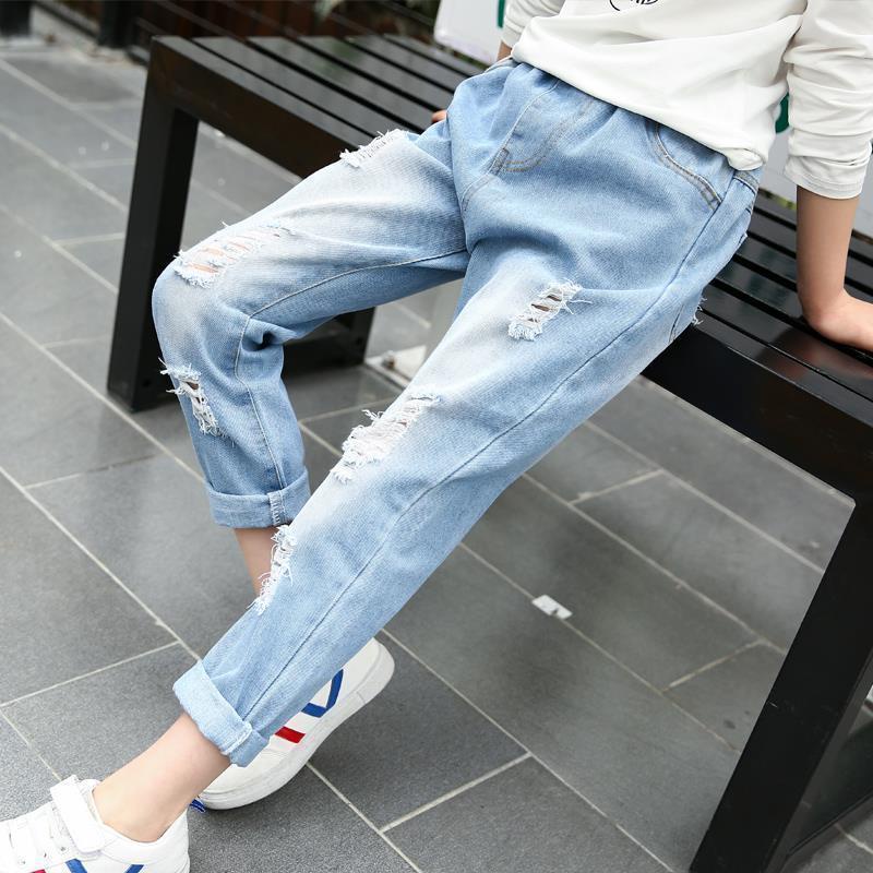 Kids Children Denim Long Jeans Shorts Jeans Long Pants Children Kid ...
