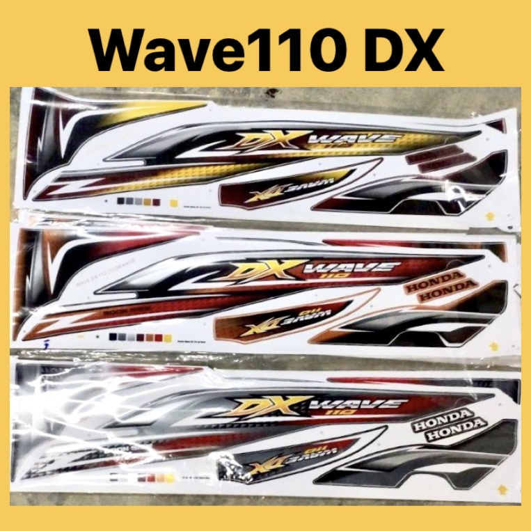 stiker sticker body stripe cover set honda wave110dx wave 110dx wave 110 dx wave dx dx110 bodyu ...