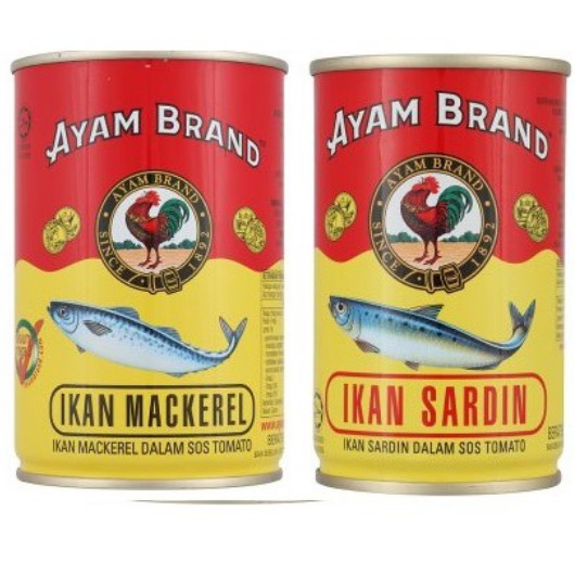 AYAM BRAND SARDINES/MACKEREL IN TOMATO SAUCE (155g) | Shopee Malaysia
