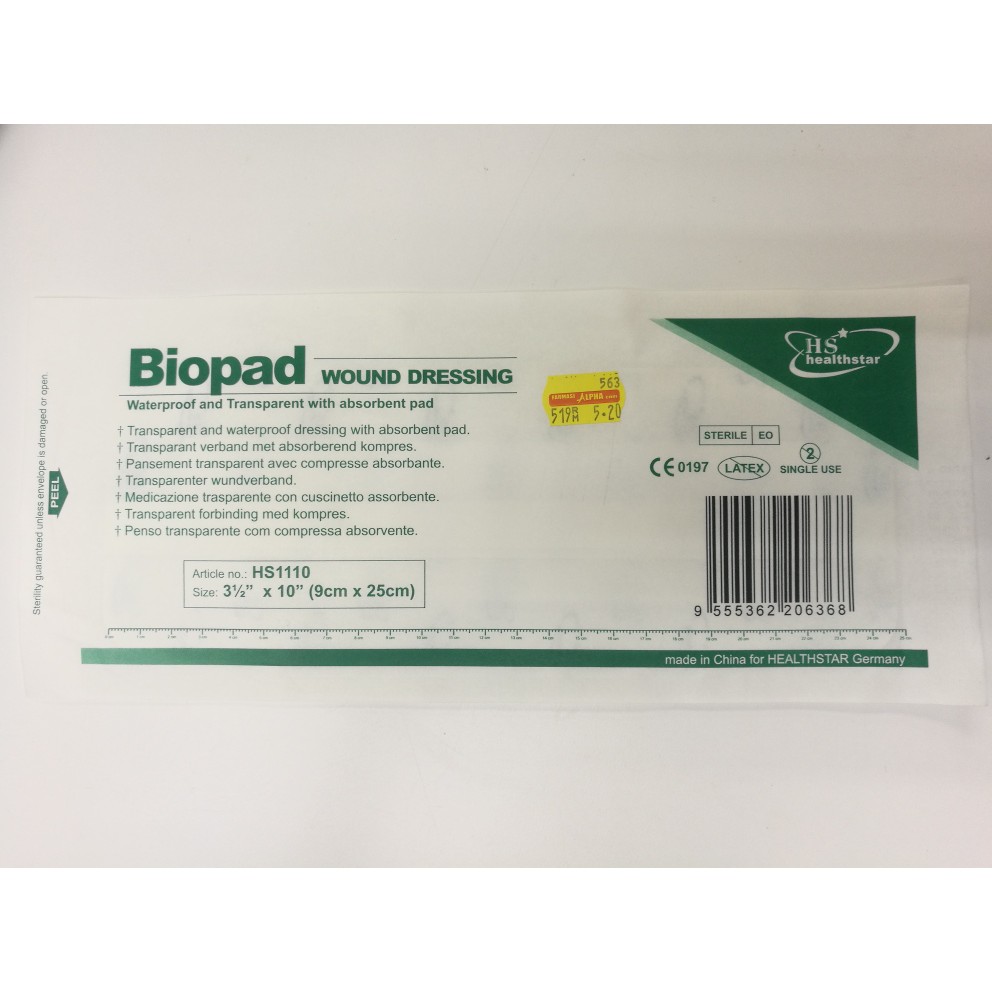 Biopad wound dressing 9cmx25cm (HS1110) 1PC | Shopee Malaysia