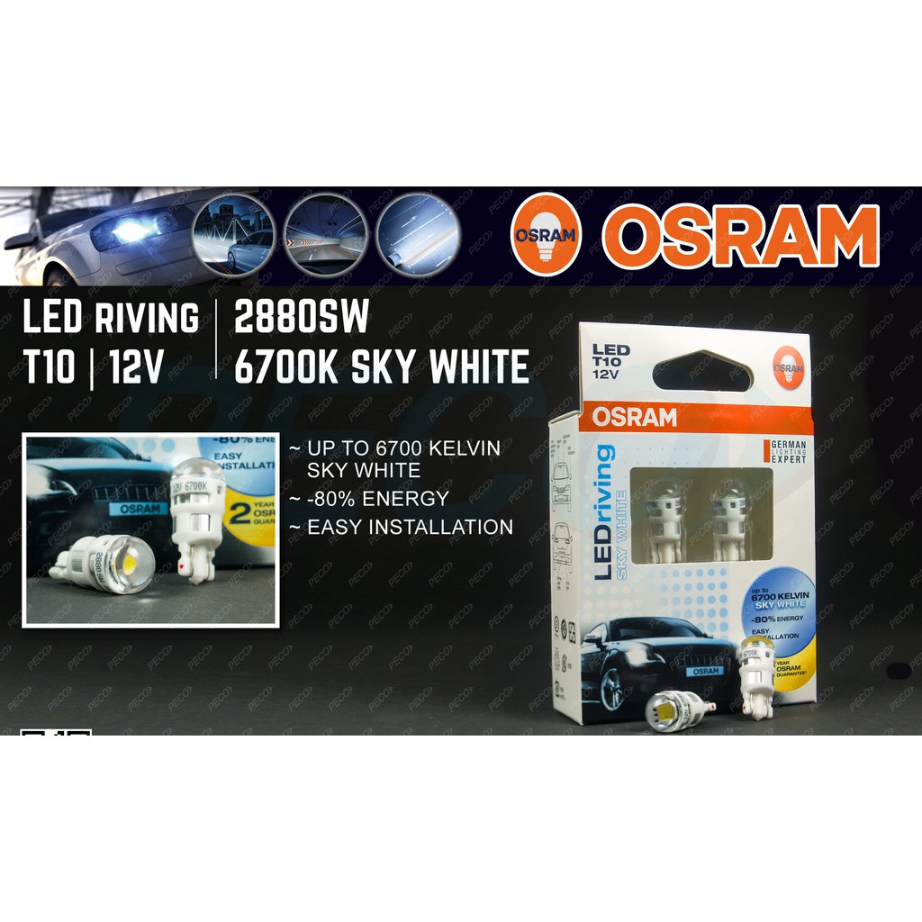 OSRAM 2880SW T10 (6700K) 12V LED BULB (SKY WHITE) | Shopee Malaysia