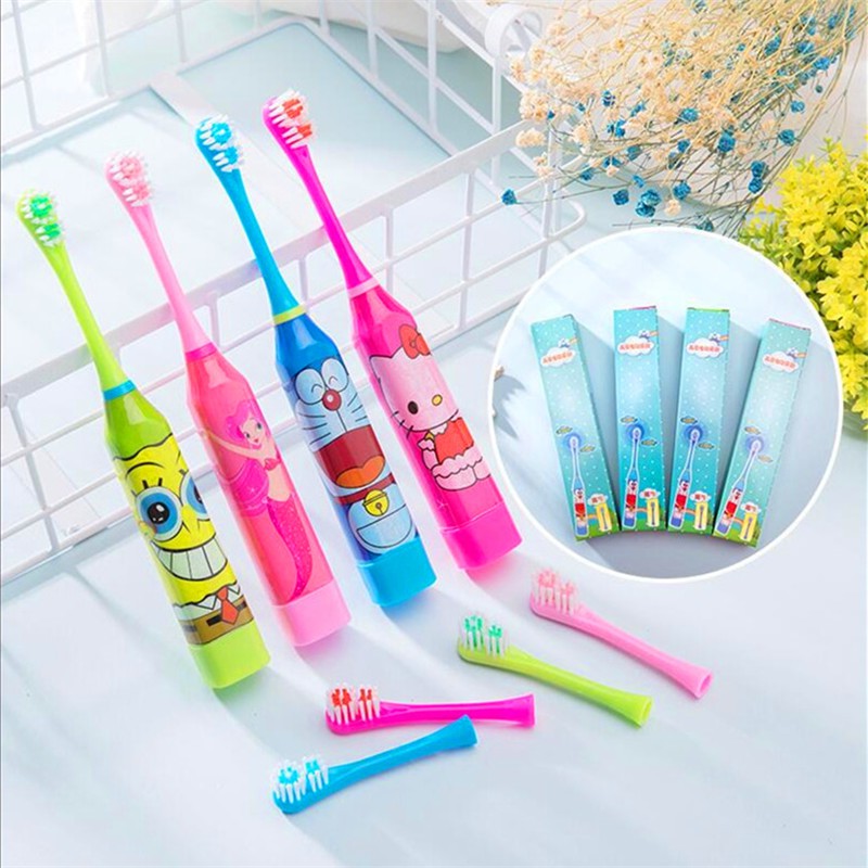 HOT Cartoon Electric Waterproof Heads Toothbrush for Kids Tooth ...