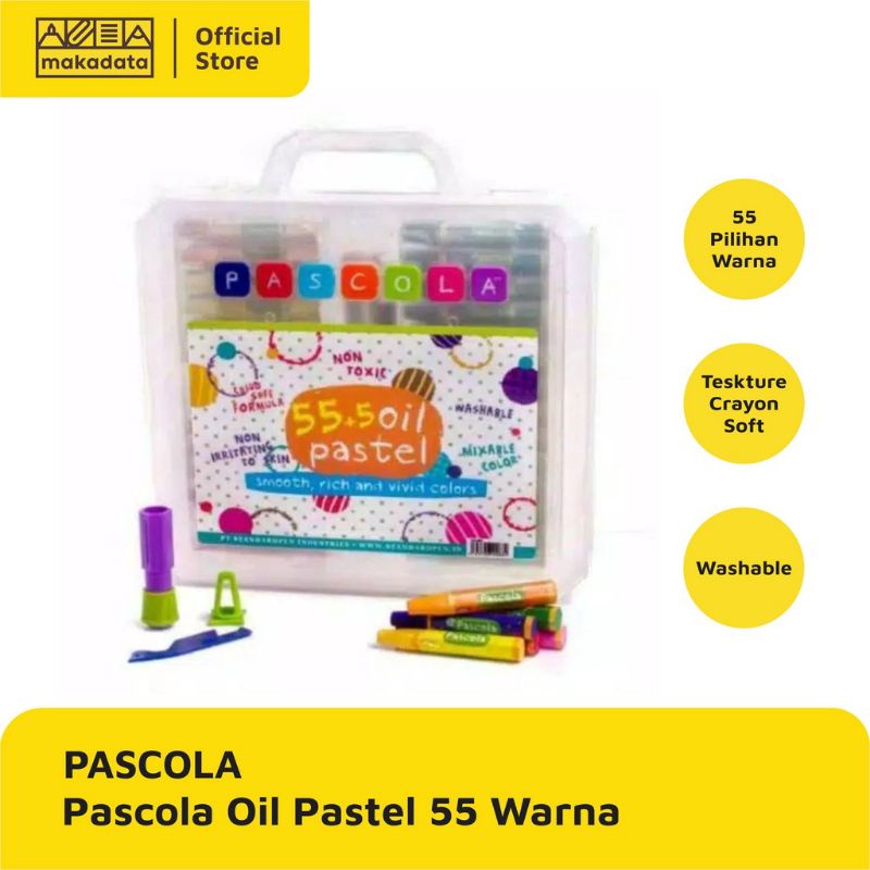 Pascola oil pastel crayons 55 colors (1 set) | Shopee Malaysia