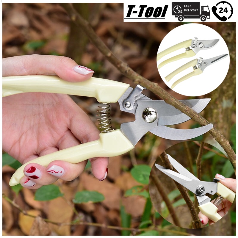 Gardening Scissors Stainless Steel Garden Shears Pruning Flower Trimmer ...