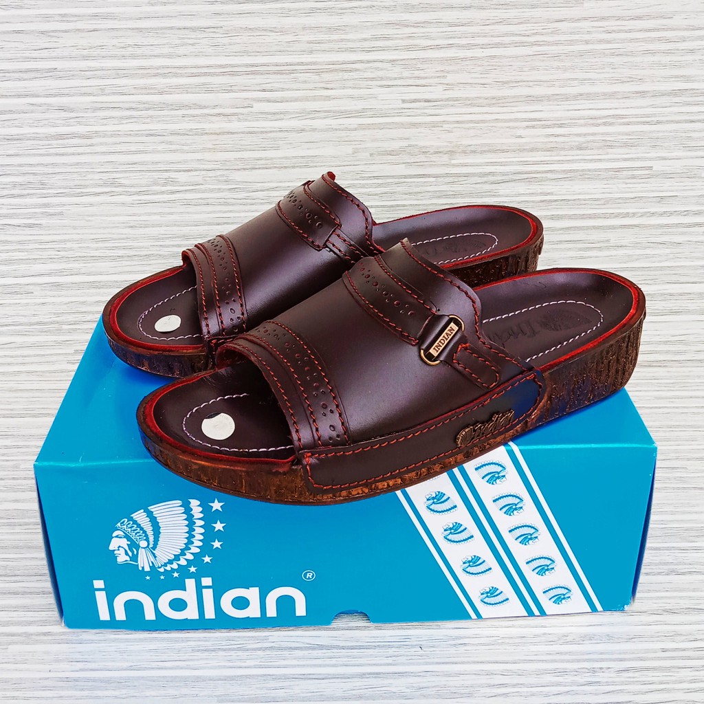 Indian genuine leather men's slide sandals / original indian men's ...
