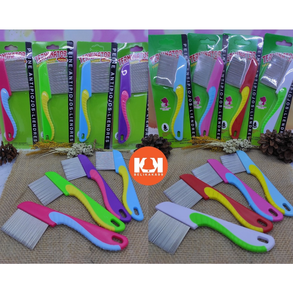 Stainless IRON HANDLE SCREEN COMB TERMINATOR KAR MIKA LICE AND DANDruff ...