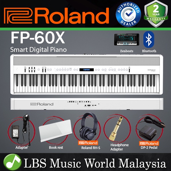 Roland FP-60X 88 Key Digital Piano with SuperNATURAL PHA-4 Keyboard and ...