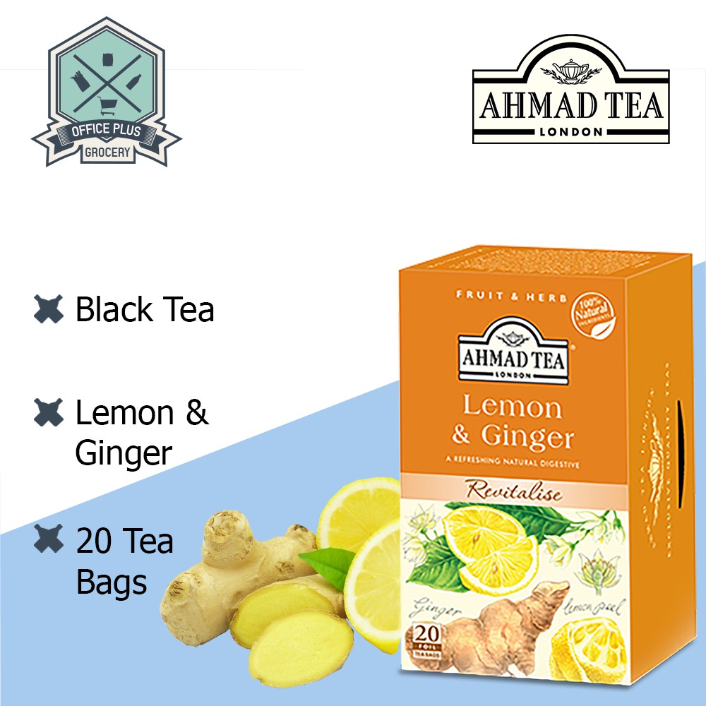 Ahmad Tea Lemon & Ginger Herbal Infusion - 20 teabags | Shopee Malaysia