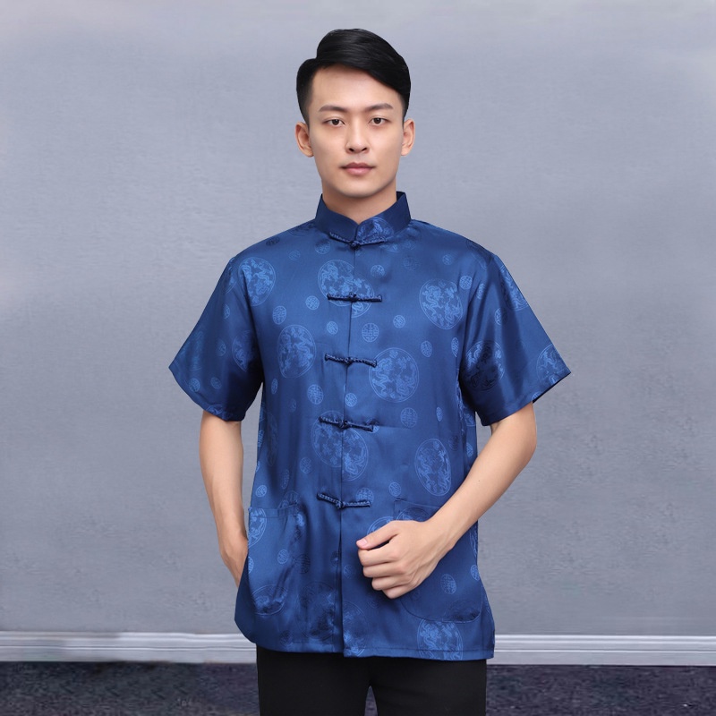 daidai (Ready Stock) 唐裝男短袖 CNY Men Man Shirt Chinese Cheongsam Chinese ...