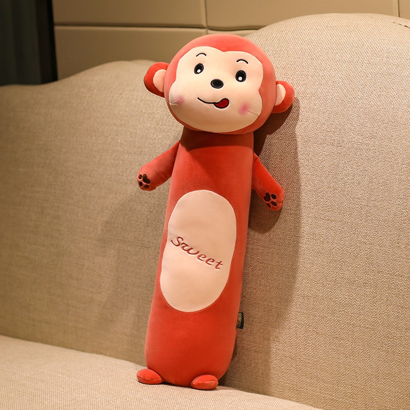 Cartoon Animal Long Pillow Bolster Lion Monkey Rabbit Soft Stuffed Toy ...