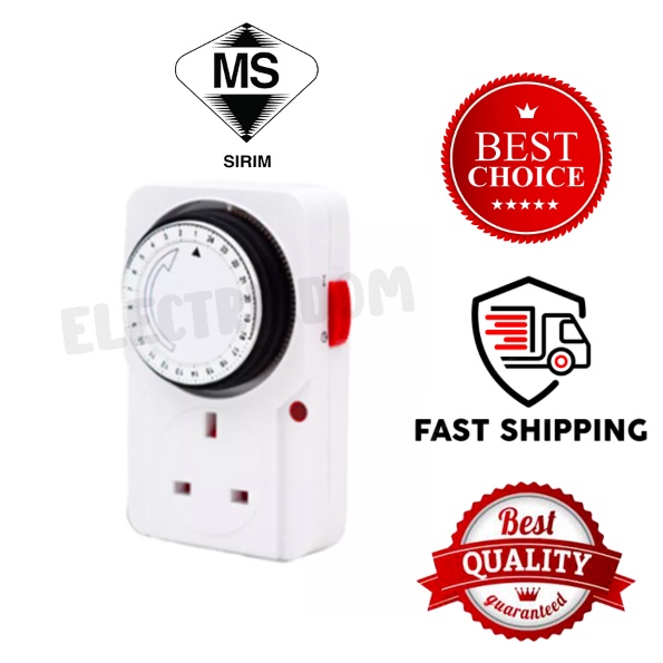 🔥hot Item【special Promotion Dlx 24 Hours Digital 3pin Plug In Timer Analog Timer With Sirim