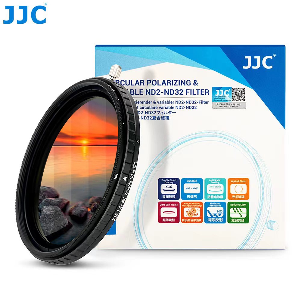 JJC NC Filter 2-in-1 CPL + ND2-32 ND Filter Multi-Coated Neutral ...