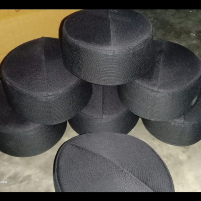 HITAM PUTIH Habib Bahar songkok Hajj Cap 6cm High White And Black ...