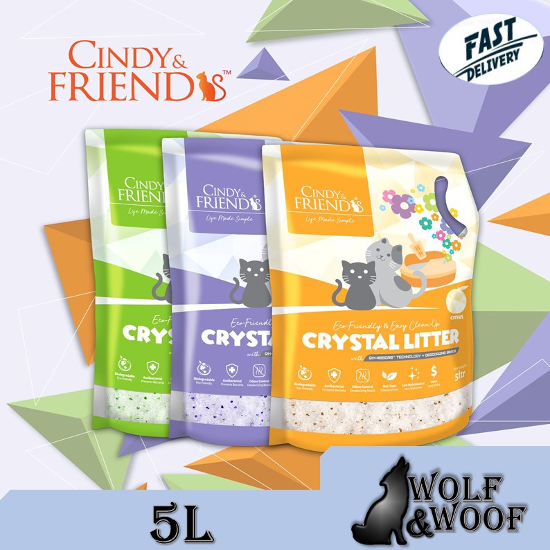 Cindy & Friend Crystal Cat Litter 5L - (Cindy Friend Cat Litter ...