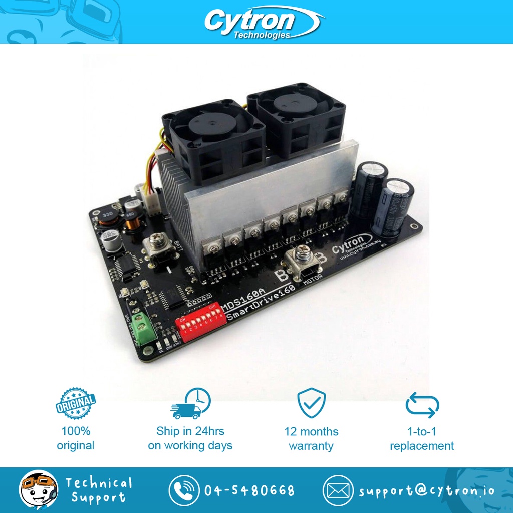 Cytron Smart Drive 160A (Max 190A) 8-28V RC/Analog/PWM/Serial 3.3 ...