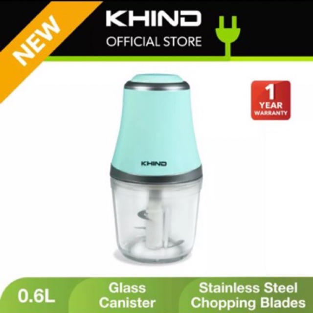 Khind Mini Chopper 220W wit Glass Bowl-FPC900 | Shopee Malaysia
