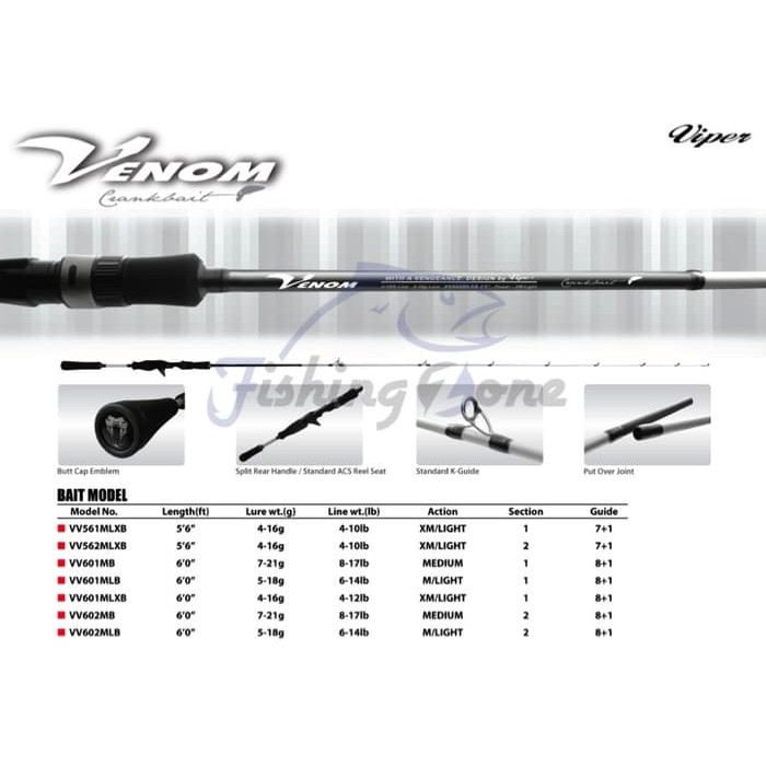 Viper Venom Bait Casting Rod | Shopee Malaysia
