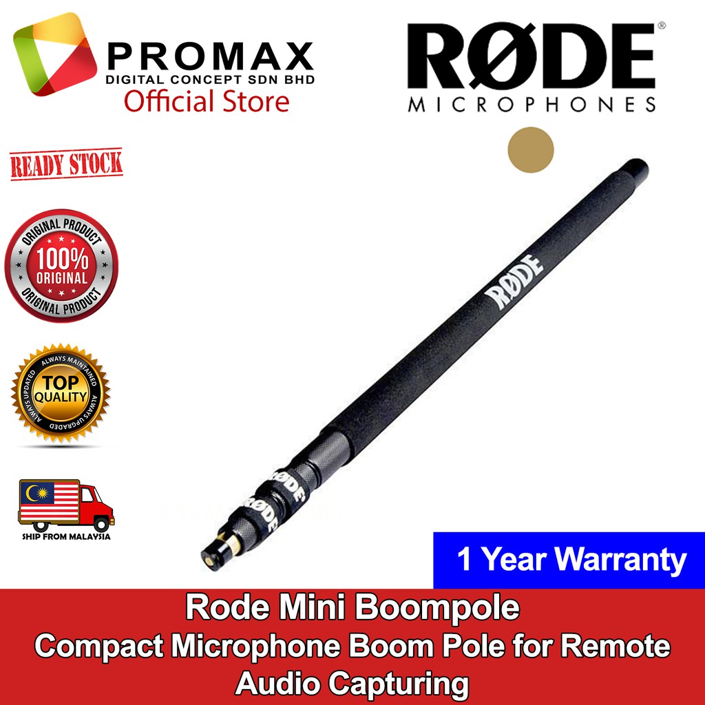 Rode Mini Boompole Compact Microphone Boom Pole for Remote Audio ...