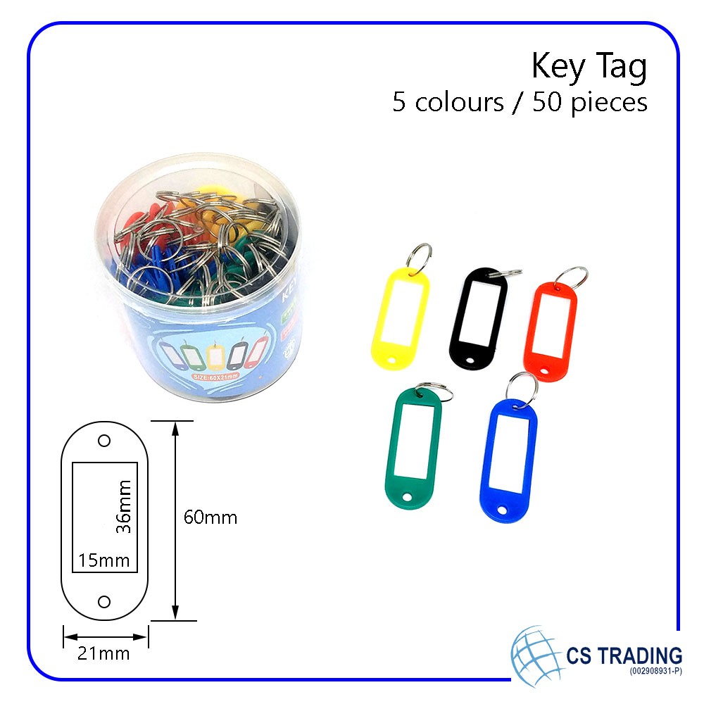 50 pcs x Keychain Label ID Name Room Address TEL Number Marker Key Tag ...