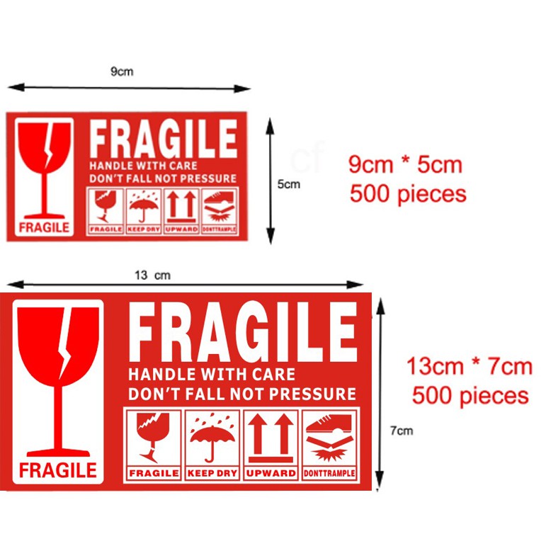[READY STOCK] Fragile Sticker Poslaju Fragile Sticker Courier Sticker ...