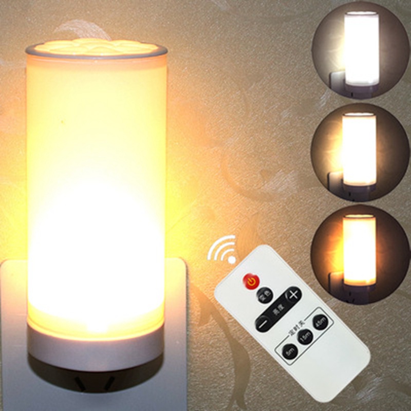 Remote Control Led Night Light Bedside Lamp with Controller Dimmable ...