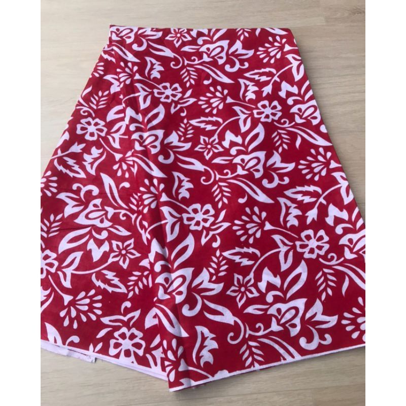 PUTIH MERAH Red And White BATIK Fabric/Sogan SENO Lyrical BATIK Fabric ...