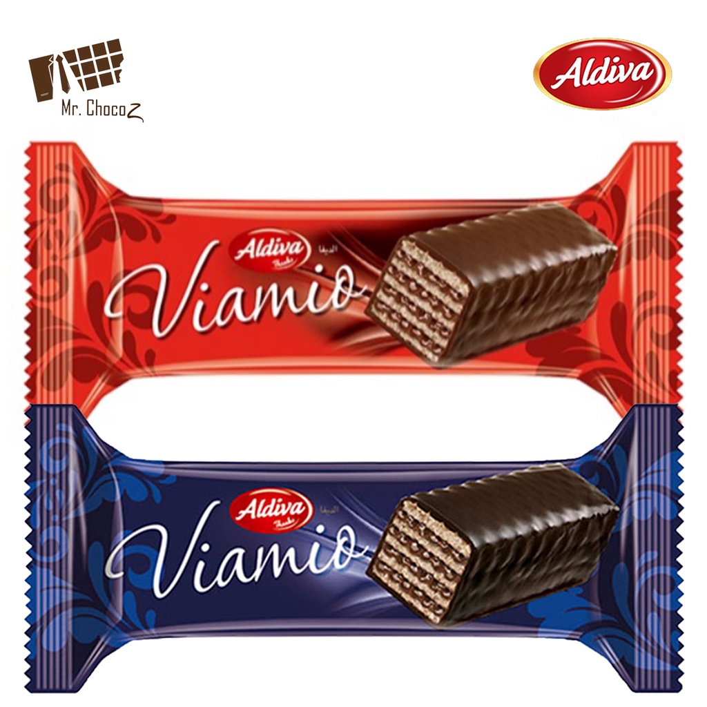 ALDIVA Viamio Wafer Milky/Dark Choco & Cocoa Cream 35g HALAL | Shopee ...