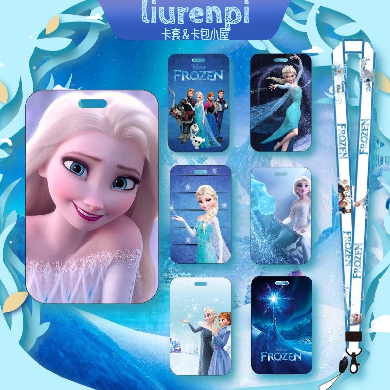 Princess Elsa of Disney Frozen id Card Holder With Lanyard Neck Strap ...