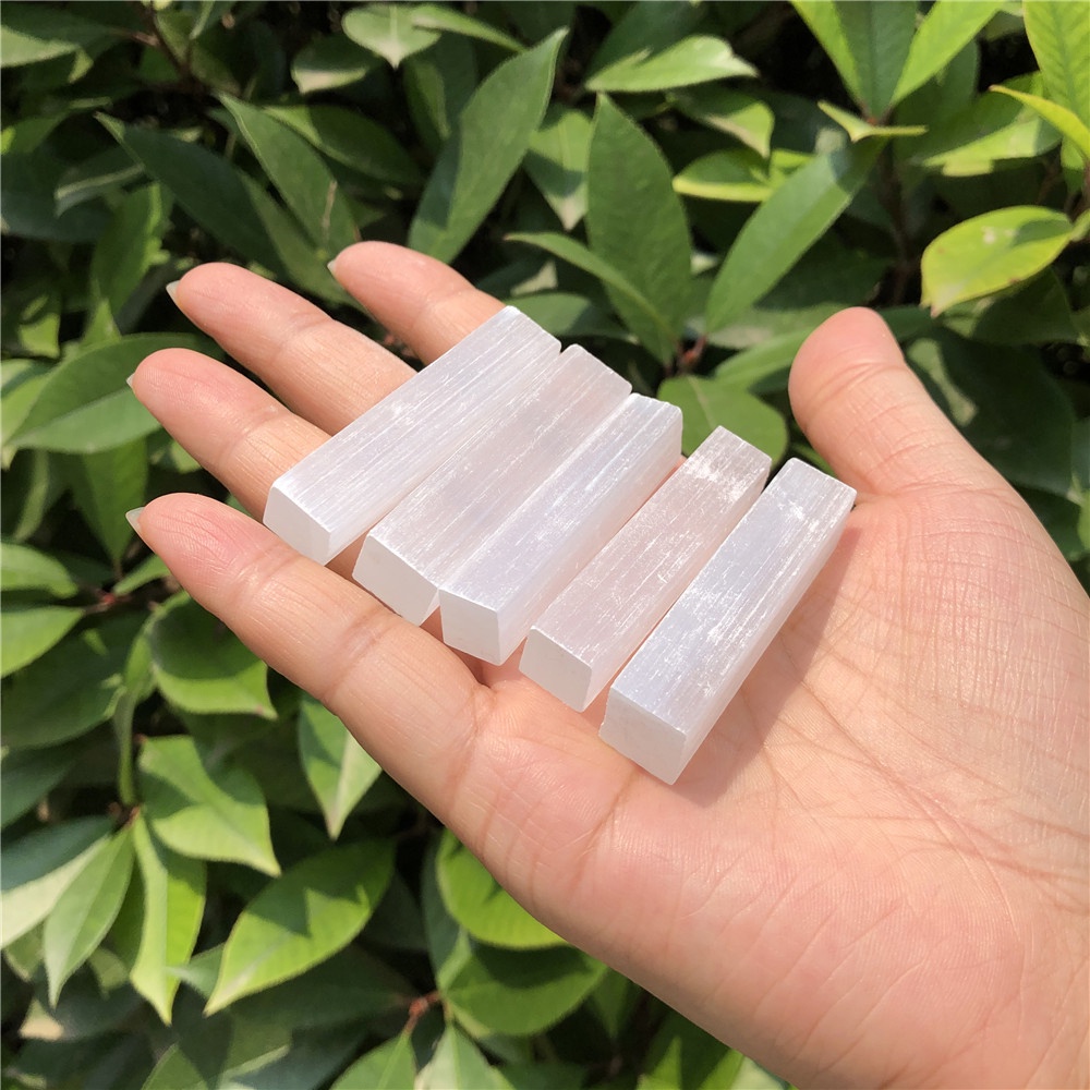 1pc 6cm White Selenite Stick Rough Natural Crystal Energy Stone Home ...