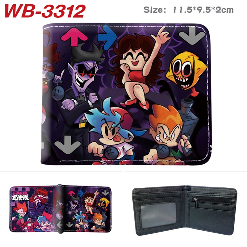 Hot Sell Game Cartoon Wallet Anime Friday Night Funkin FNF Short Bifold ...