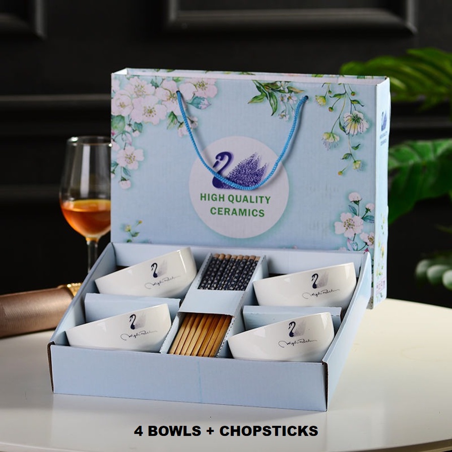Fine Quality Ceramic Dinnerware Gift Set With Box Bowl Set Mangkuk ...