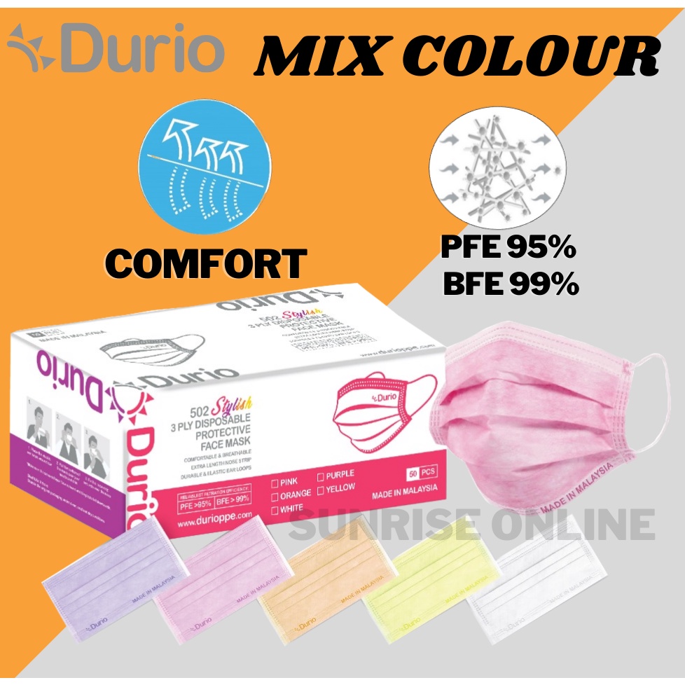 [ORIGINAL] DURIO FACE MASK 3 PLY MEDICAL MASK ADULT MEDICAL FACE MASK ...
