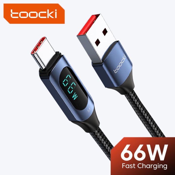 Toocki Type-C Fast Charging 6A Fully Compatible Digital Display USB C ...